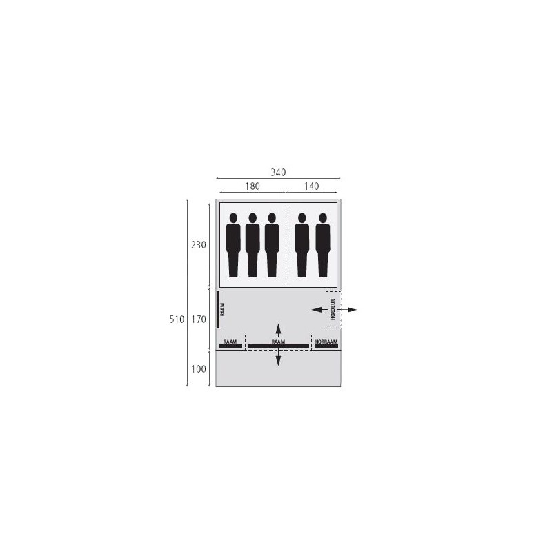 Tente de camping SPITFIRE 340 RSTC / 5 places BARDANI - Latour Tentes ...