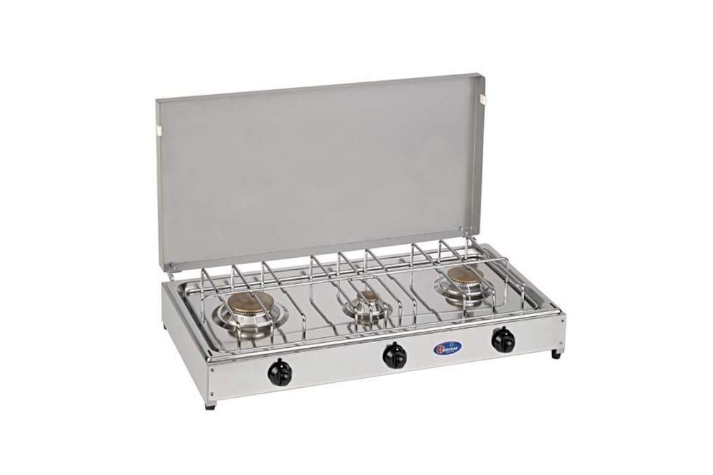 Réchaud à gaz Inox 3 feux de chez PARKER